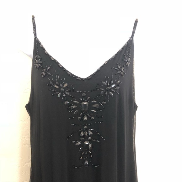 ECI | Dresses | Eci New York Black Beaded Detail Evening Dress | Poshmark